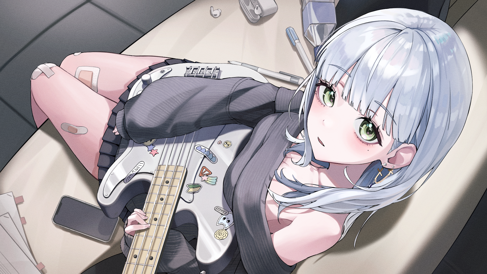 myao00 bandaid guitar sweater wallpaper | #1148236 | yande.re
